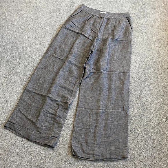 H by Halston | Pants & Jumpsuits | H Halston Linen Blend Elephant Pants ...